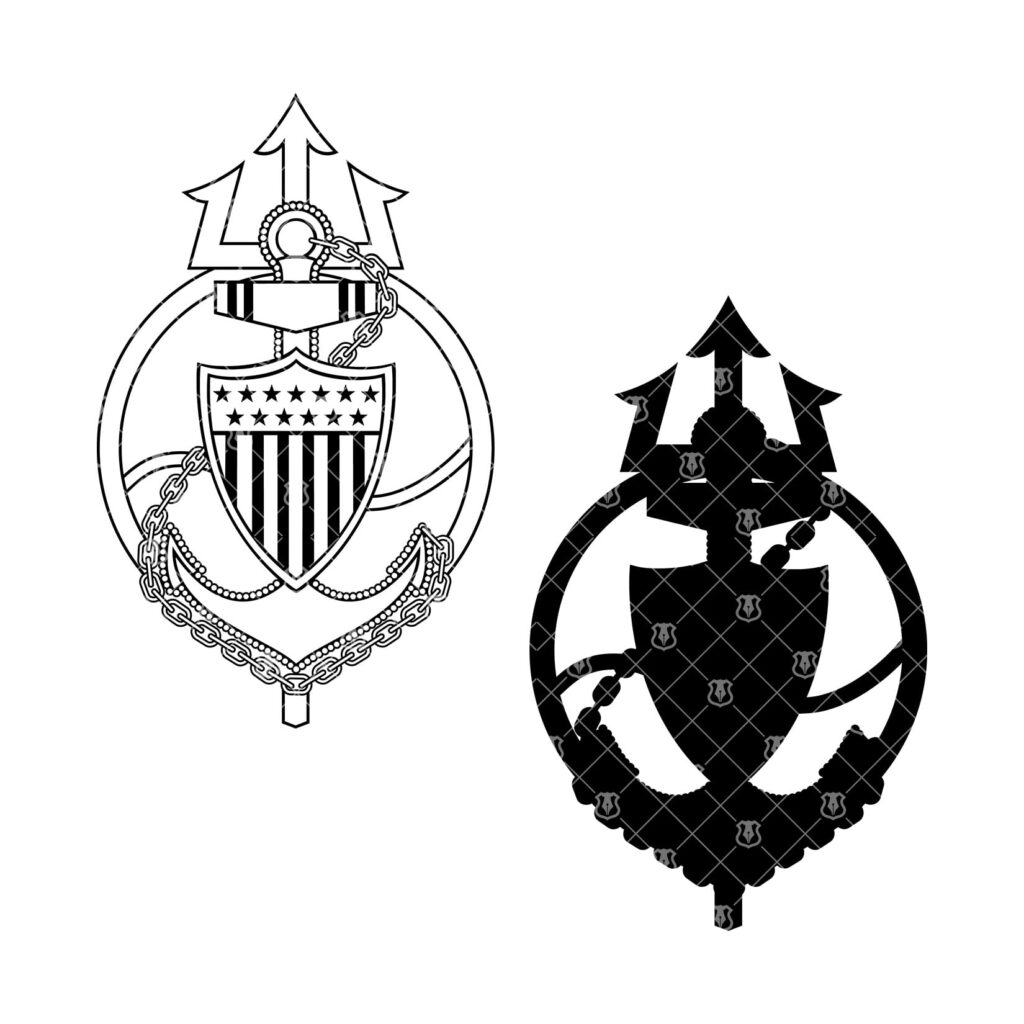 Coast Guard Marine Safety Technician (MST) Chief Anchor SVG Vector ...