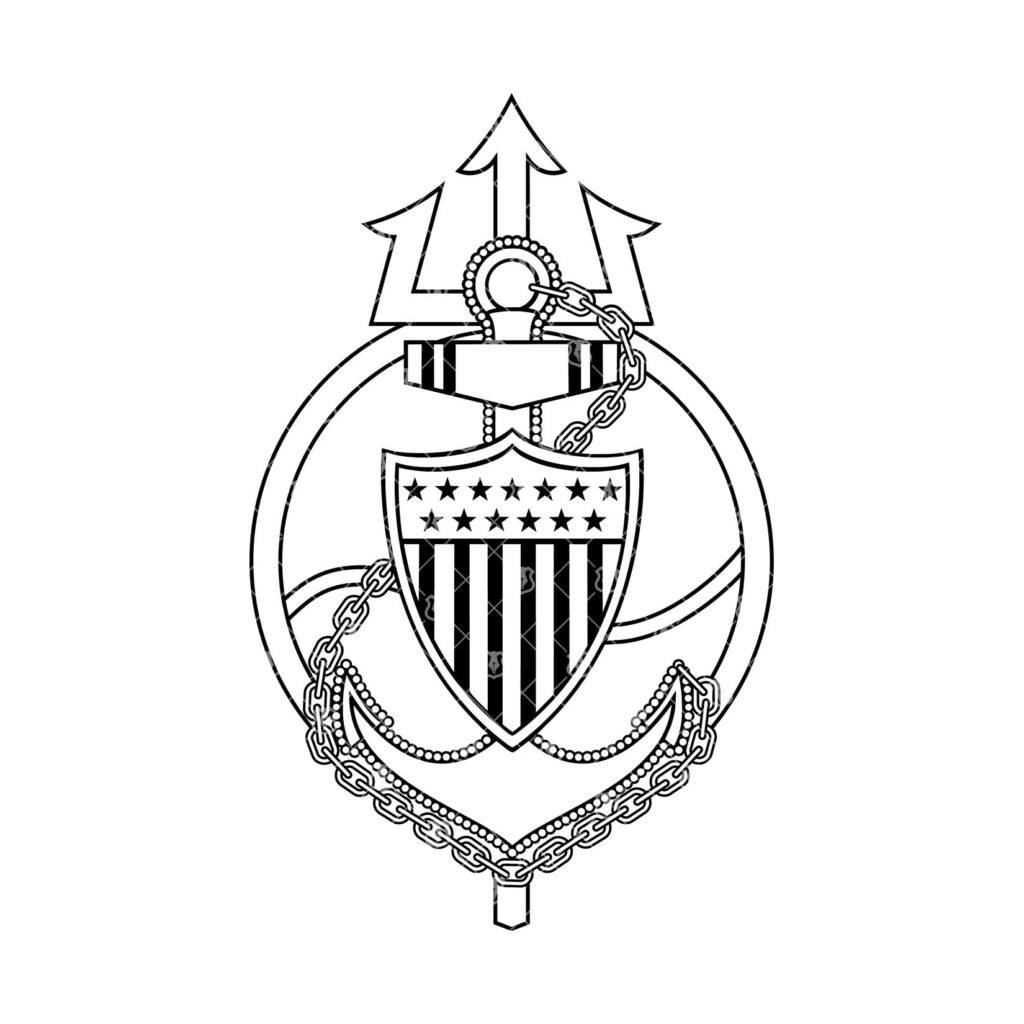 Coast Guard Marine Safety Technician (MST) Chief Anchor SVG Vector ...