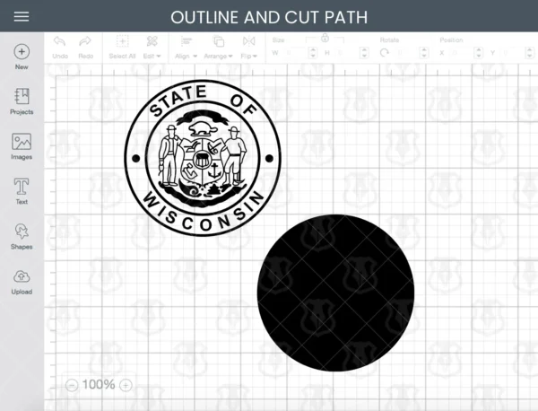 State Seal of Wisconsin Simple Design SVG Vector Files | Vector911