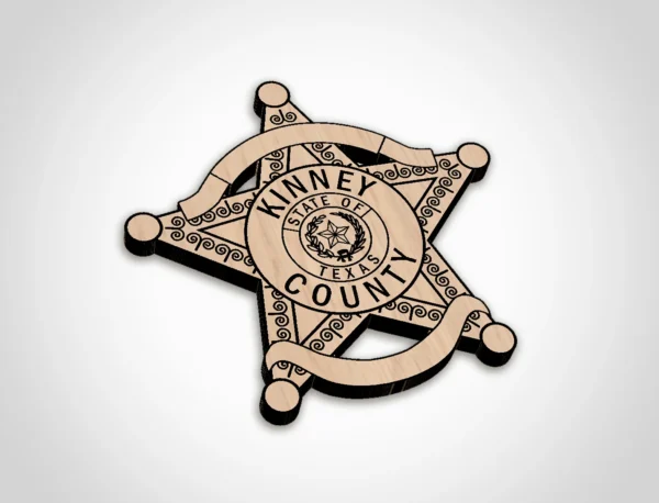 Kinney County Texas Sheriff Star Badge SVG Vector Files | Vector911
